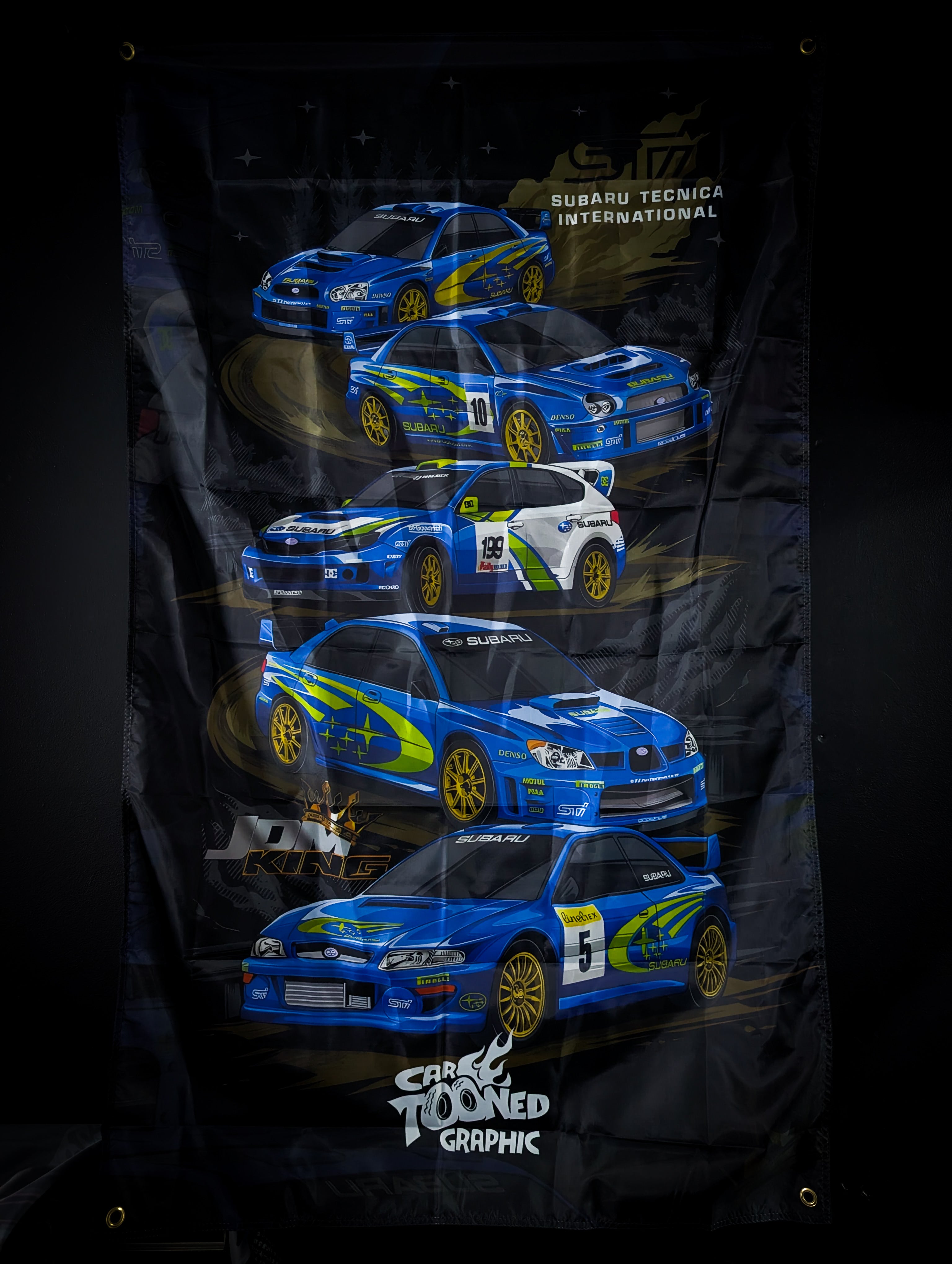 NEW! SUBARU STI Generations World Rally Blue Workshop Banner Flag ...