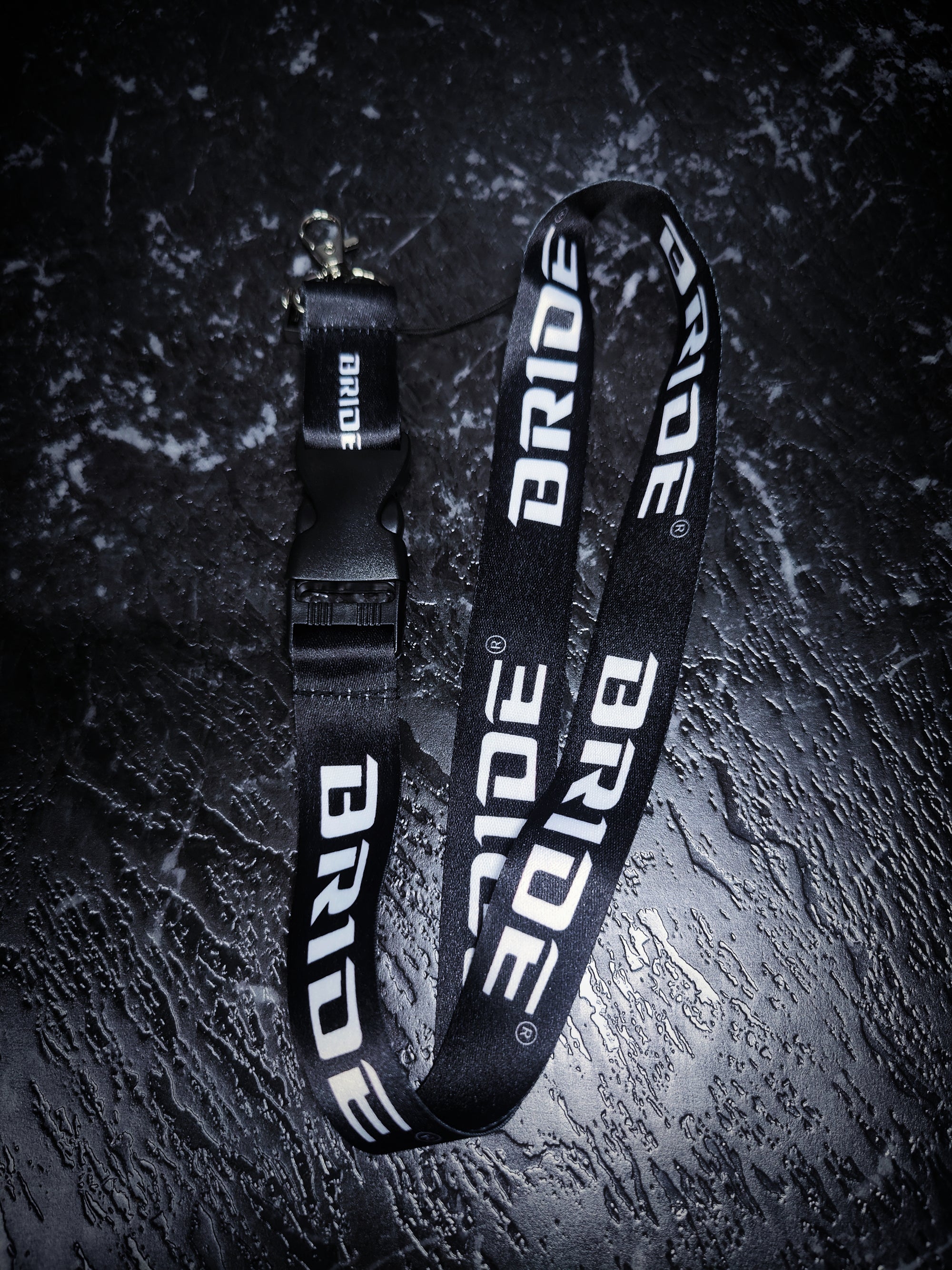 BRIDE Black and White Lanyard – Mitch's Garage