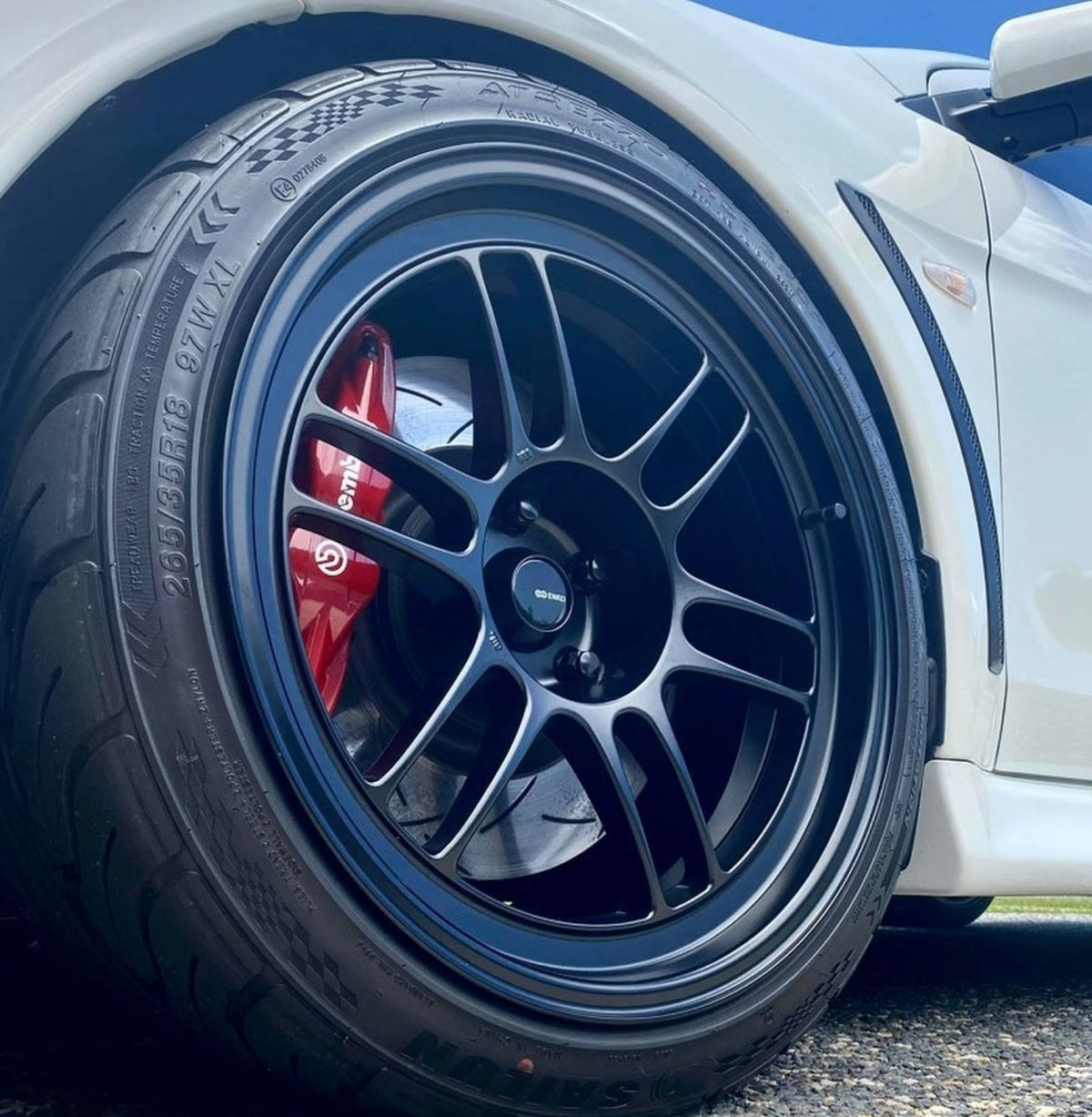 ENKEI RPF1 Black Centre Caps – Mitch's Garage